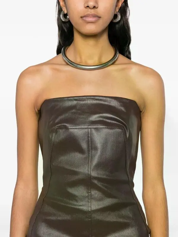 Rick Owens Bustier Gown Maxi Dress - Brown