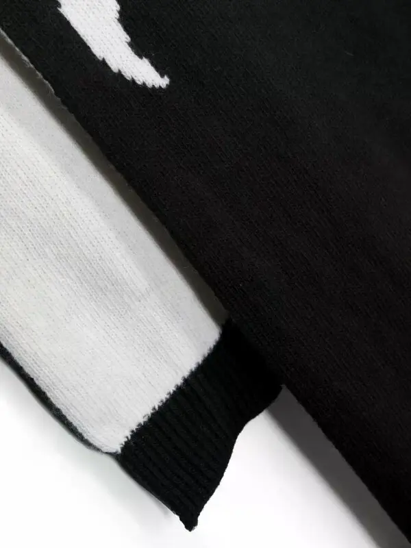 Philipp Plein Gothic Plein Intarsia Knit-logo Scarf