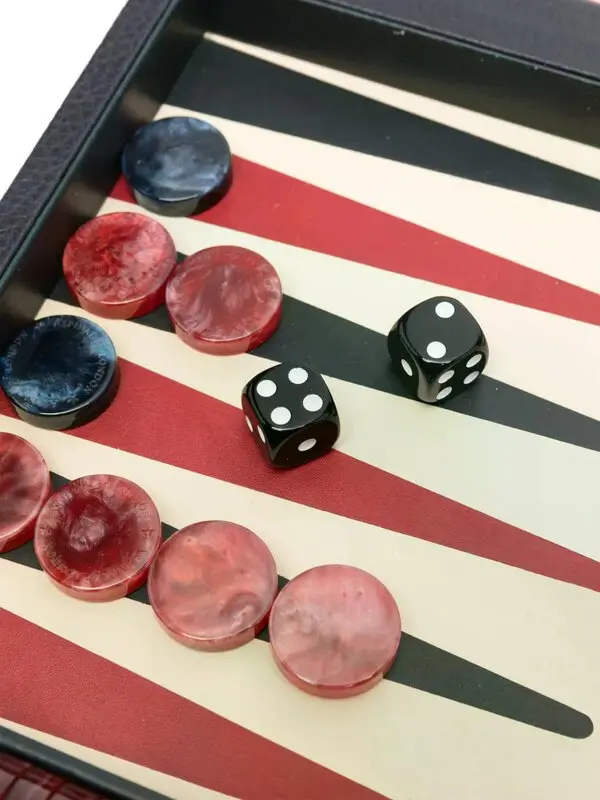 ASPINAL OF LONDON Leather Backgammon Set