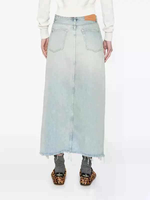 7 For All Mankind Denim Midi Skirt