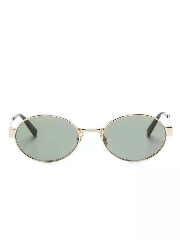 Saint Laurent Sl 692 Oval-frame Sunglasses - Gold