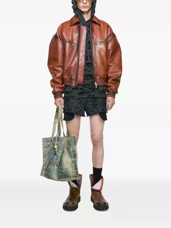 Acne Studios Cotton Shorts With Distressed Effect