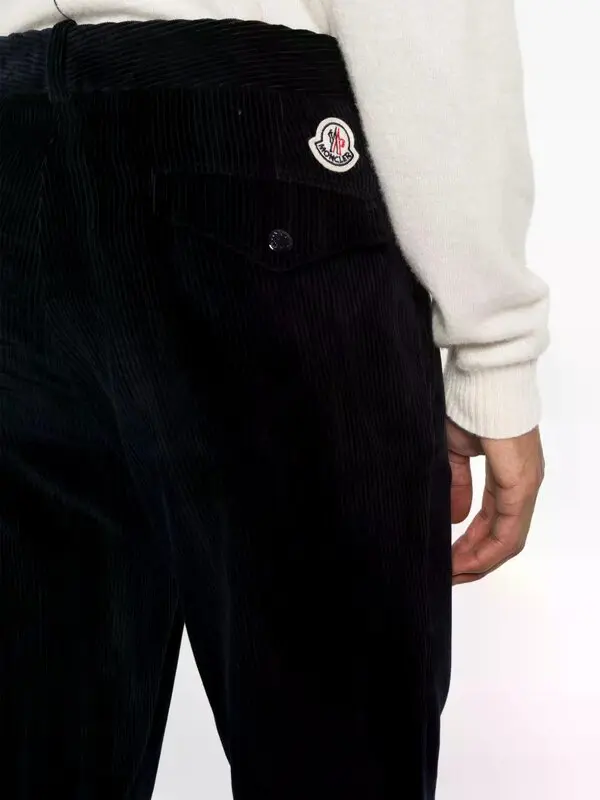 Moncler Logo-appliqué Corduroy Trousers