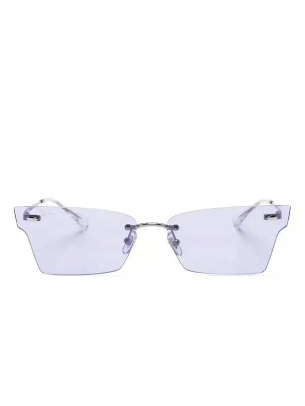 Ray-ban Geometric Rimless Sunglasses - Silver