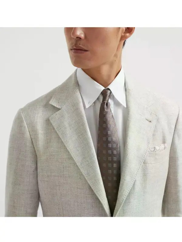 Brunello Cucinelli Jacquard-woven Silk Tie - Brown