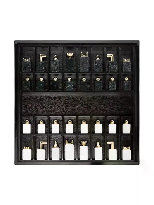 L'Objet 24kt Gold Stone Chess Set