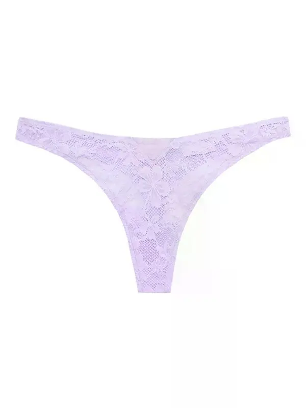 FLEUR DU MAL Le Stretch Thong - Purple