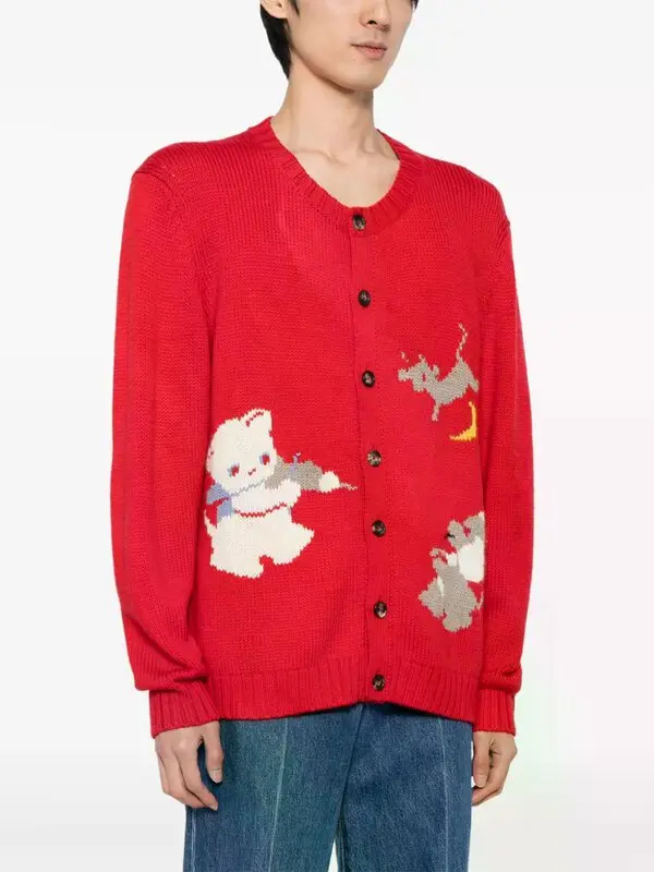BODE Novelty Prose Wool Cardigan