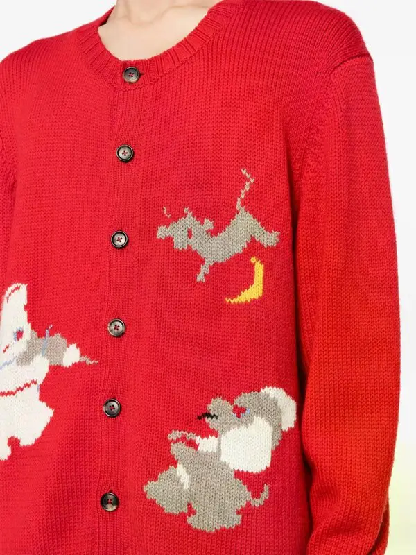 BODE Novelty Prose Wool Cardigan