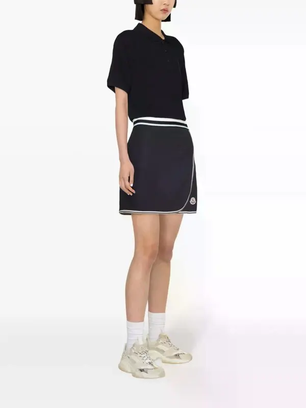 Moncler Logo-patch Wrap Tennis Skirt - Blue