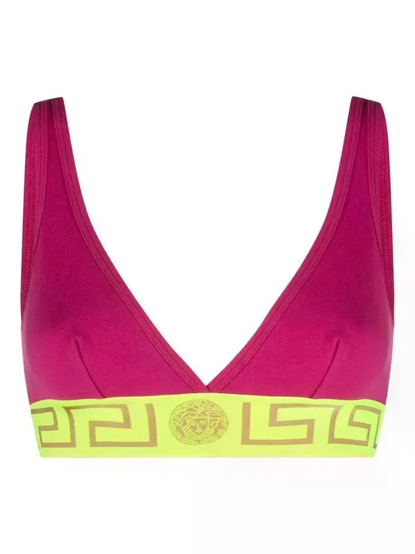 Versace Greca-print Bra