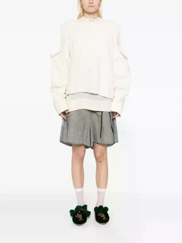 MIDORIKAWA Raw Edge Layered Sweatshirt
