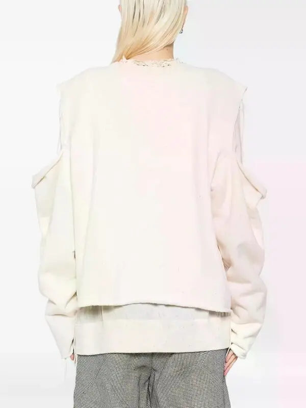MIDORIKAWA Raw Edge Layered Sweatshirt