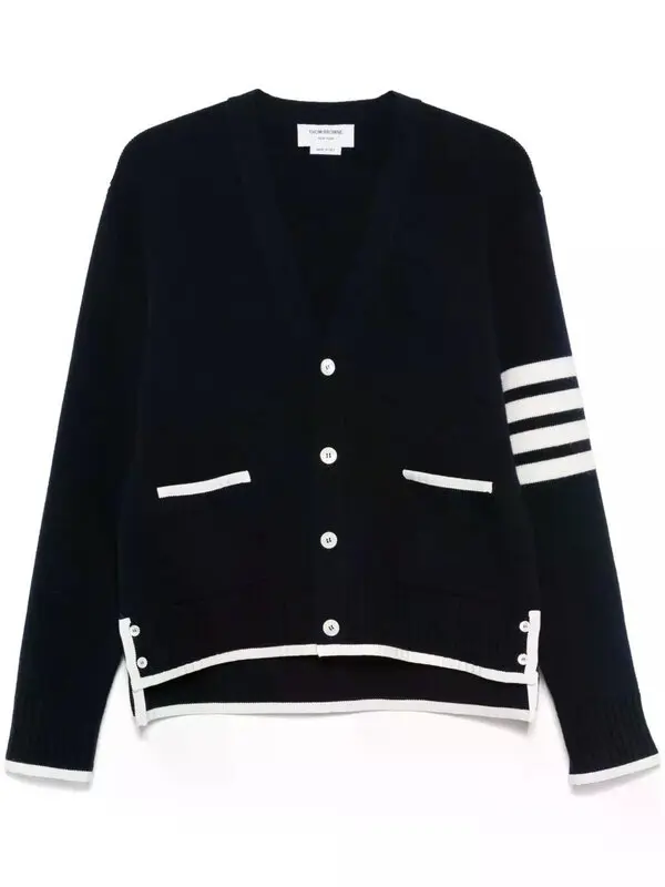 Thom Browne 4-bar Stripe Virgin Wool Cardigan