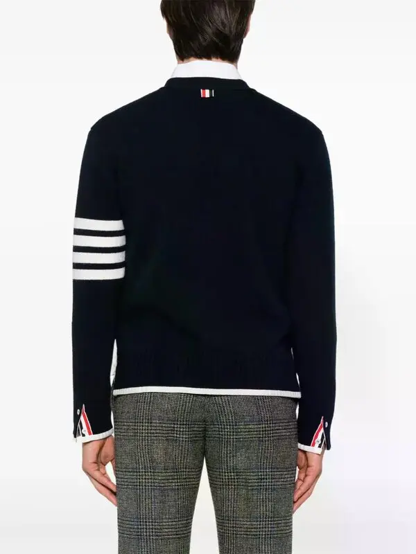 Thom Browne 4-bar Stripe Virgin Wool Cardigan