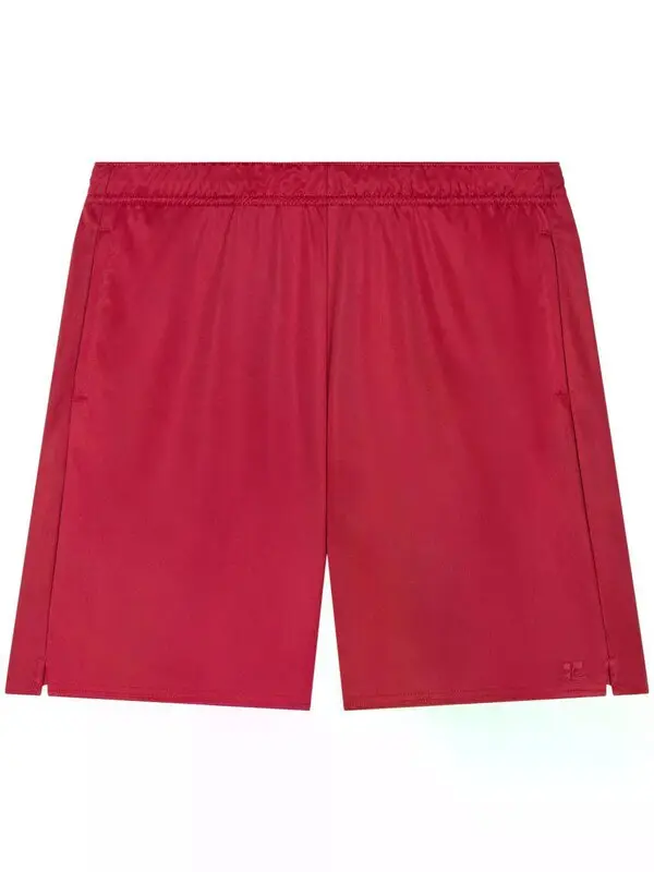COURREGES Logo-patch Shorts - Red