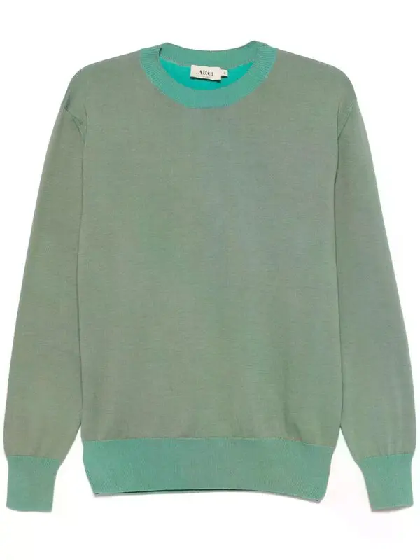 Altea Cotton Crew Neck Sweater - Green