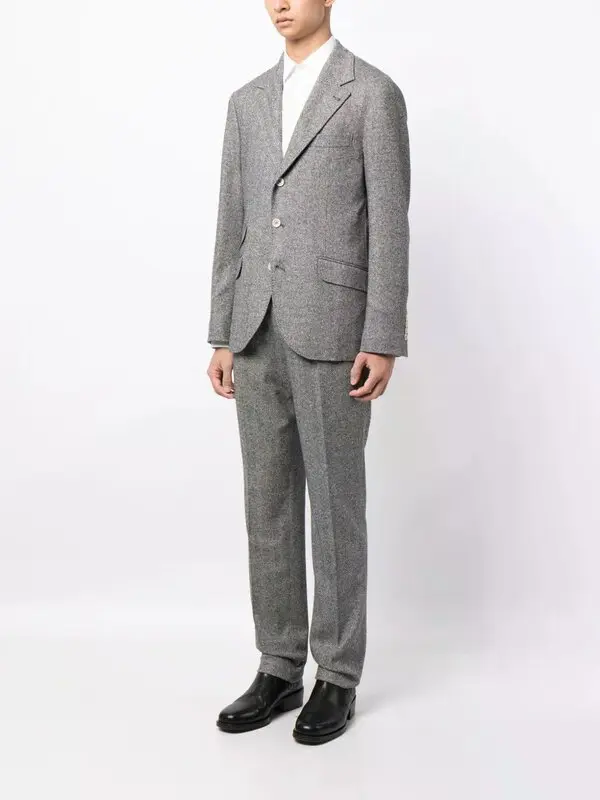Brunello Cucinelli Wool-blend Herringbone Two-piece Suit