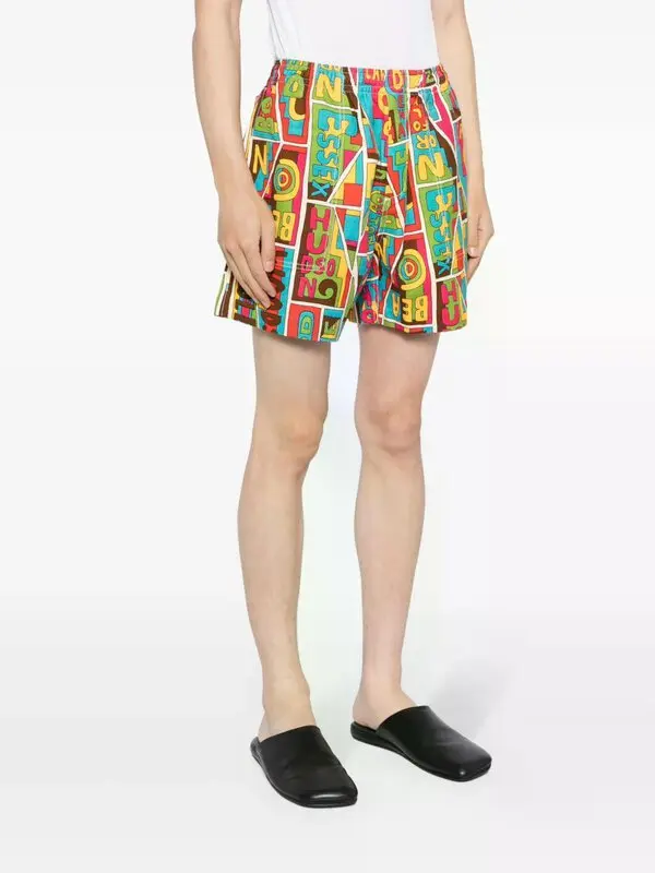 BODE Graphic-print Bermuda Cotton Shorts