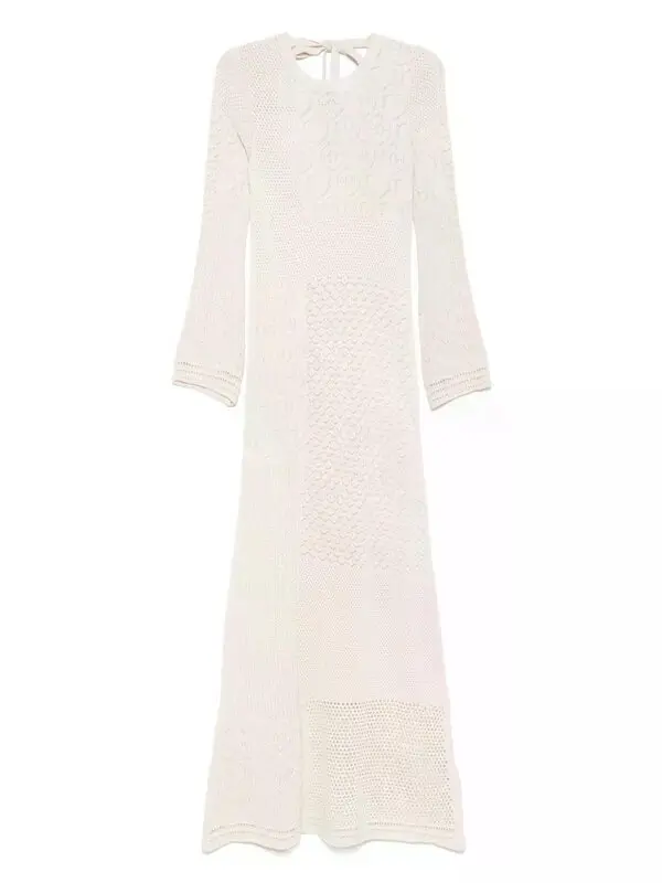 AKEP Crochet-knit Dress - Neutrals