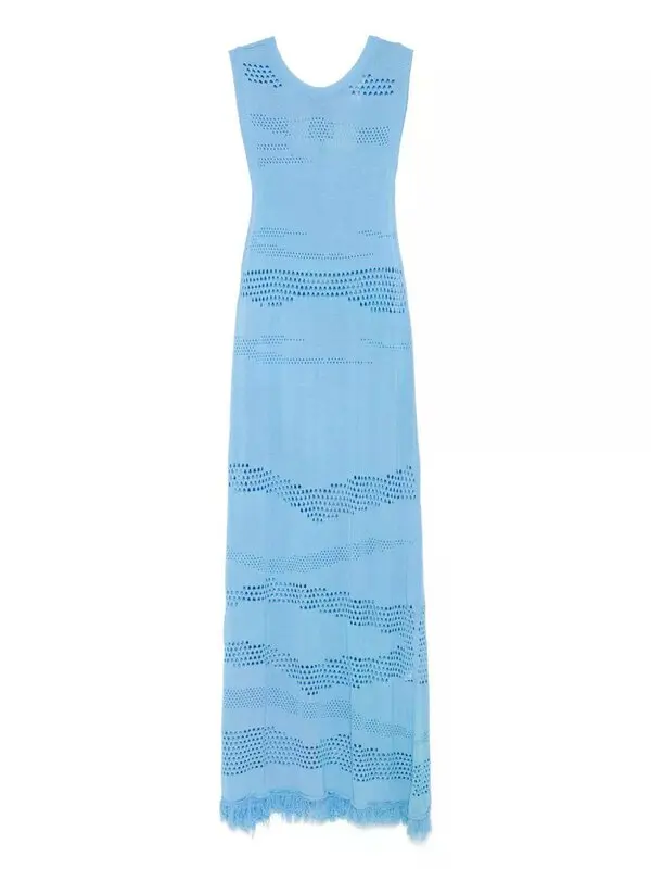 AKEP Crochet-knit Dress - Blue