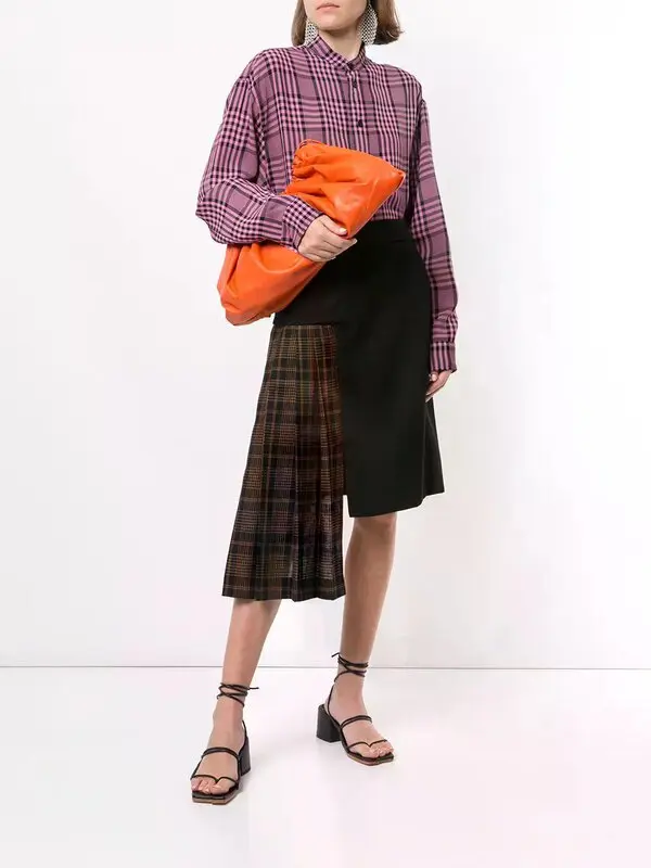 Colville Asymmetric Hem Checked Shirt