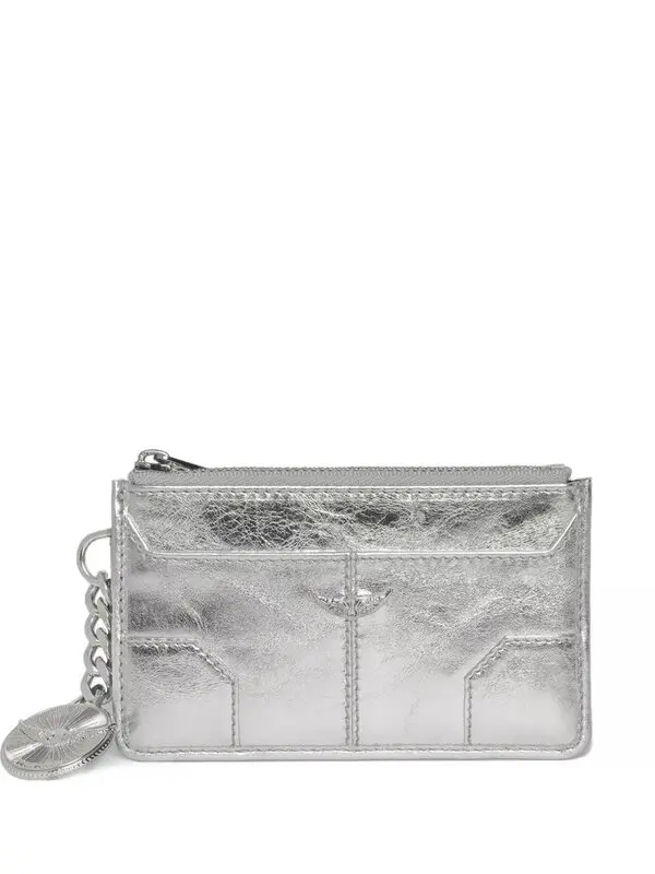Zadig&Voltaire Sunny Metallic Card Holder - Silver