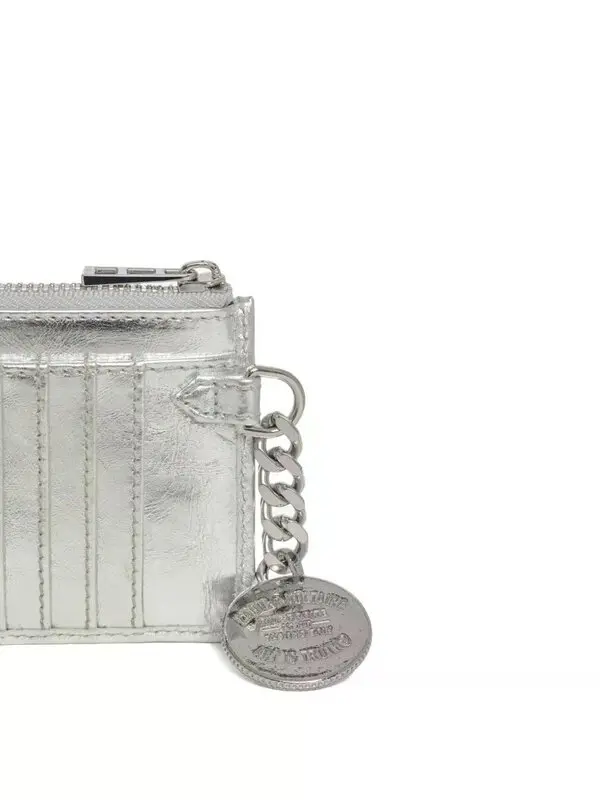 Zadig&Voltaire Sunny Metallic Card Holder - Silver