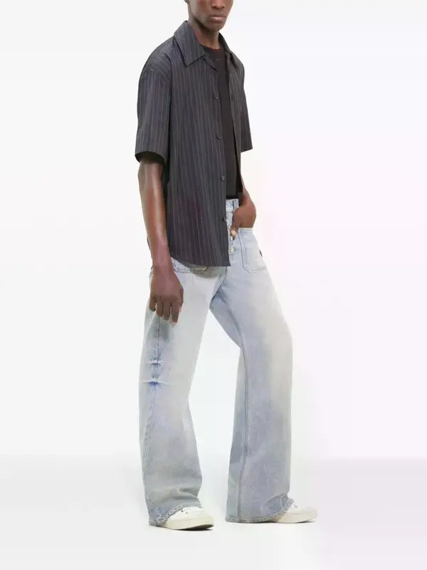 COURREGES Pinstriped Cotton Shirt