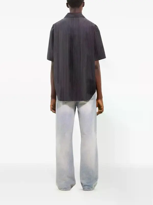 COURREGES Pinstriped Cotton Shirt