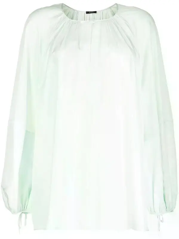 JOSEPH Gathered-neck Silk Blouse
