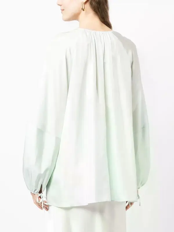 JOSEPH Gathered-neck Silk Blouse