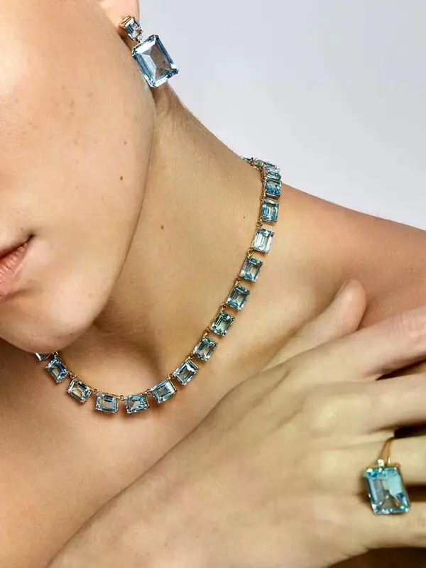 Mateo Blue Topaz Drop Earrings
