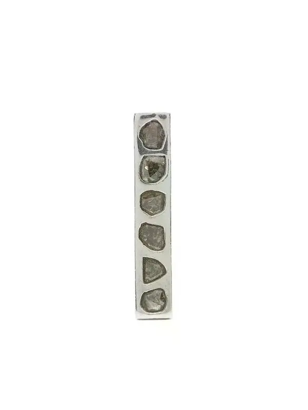 PARTS OF FOUR Diamond-encrusted Earring - Silver
