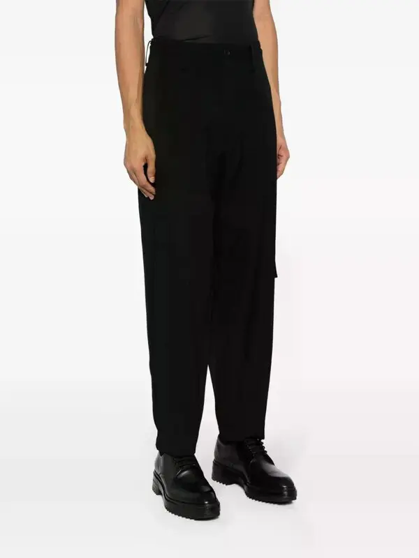 Yohji Yamamoto Tapered-leg Wool Trousers