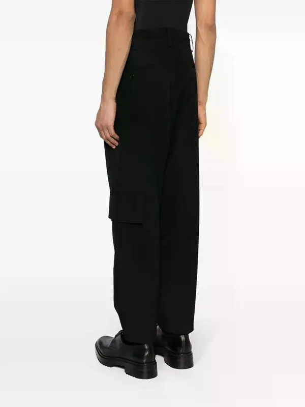 Yohji Yamamoto Tapered-leg Wool Trousers