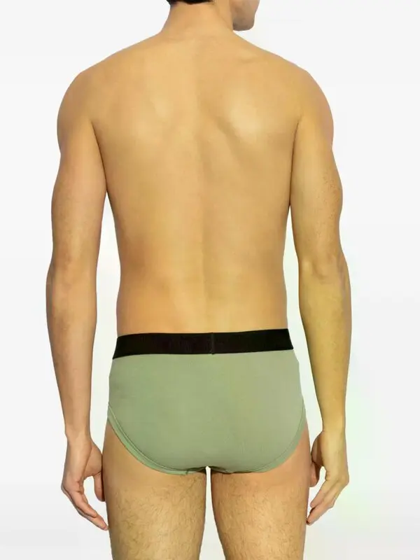 TOM FORD Logo-print Briefs - Green