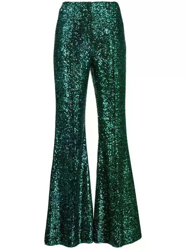 Elie Saab Sequin-embellished Flared Trousers
