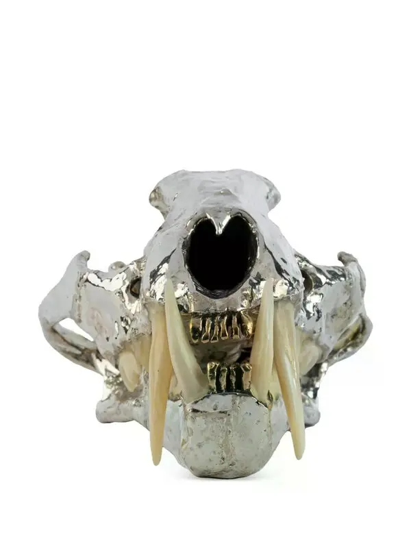 PARTS OF FOUR Leopard Skull Centrepiece