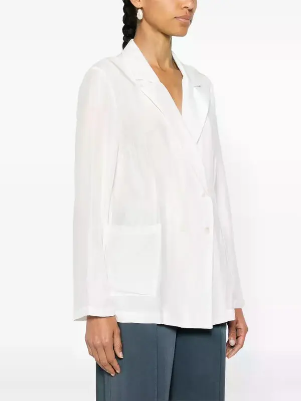 P.a.r.o.s.h Sofia Double-breasted Silk Blazer - Neutrals