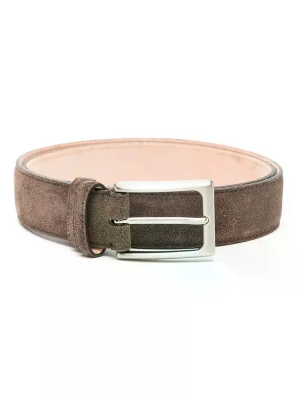 N.peal Buckled Suede Belt - Brown