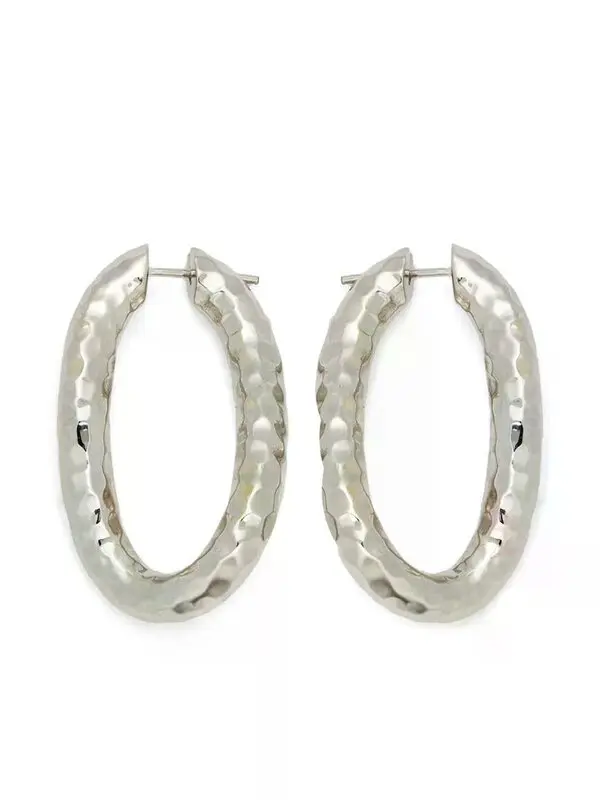 JIL SANDER Hammered Hoop Earrings