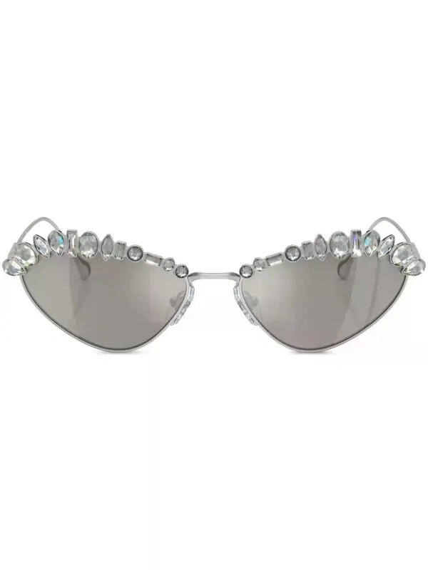 SWAROVSKI Crystal-embellished Cat-eye Sunglasses - Silver