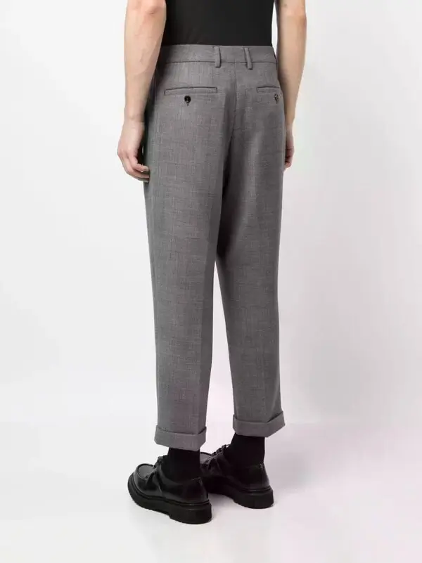 AMI Paris Tailored Tapered Cropped Trousers