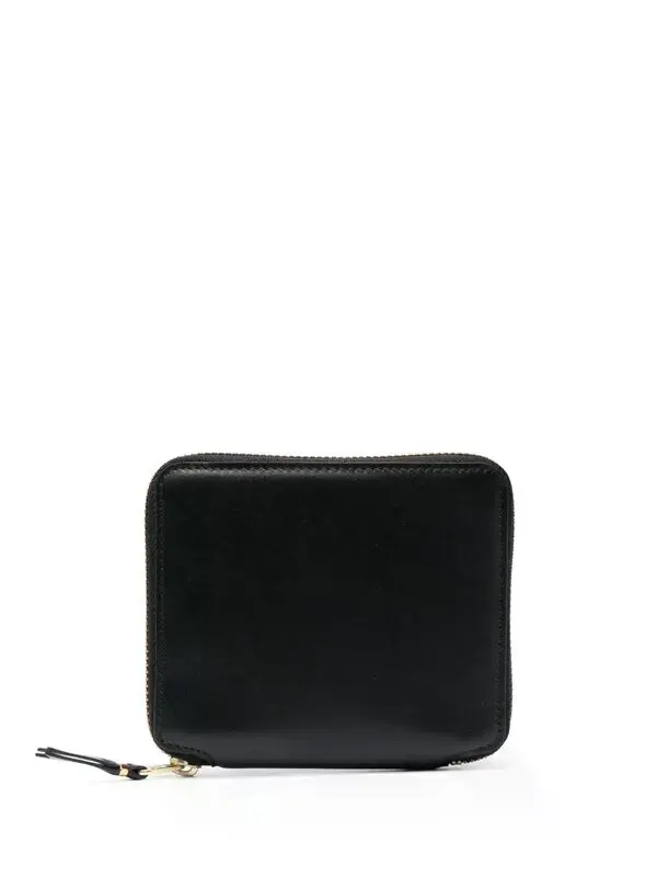 Comme Des Garçons Check-print Leather Wallet - Black