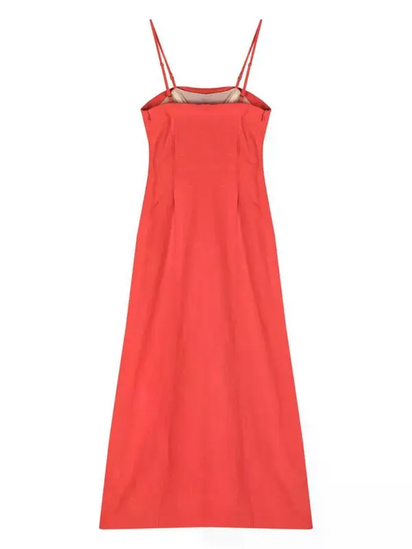 Auralee Square-neck Tweed Midi Dress