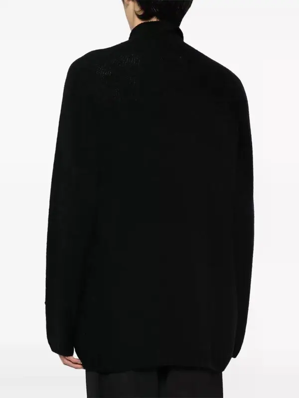 Yohji Yamamoto Funnel-neck Wool-blend Cardigan