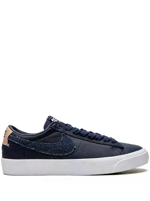 Nike Zoom Blazer Low Pro Gt Denim Swoosh Sneakers - Blue