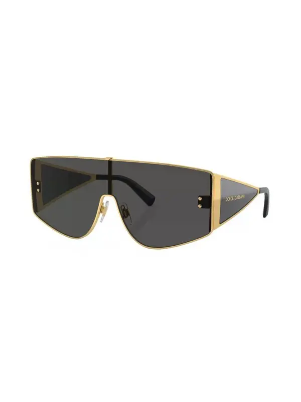 Dolce & Gabbana Dna Mask-frame Sunglasses - Gold