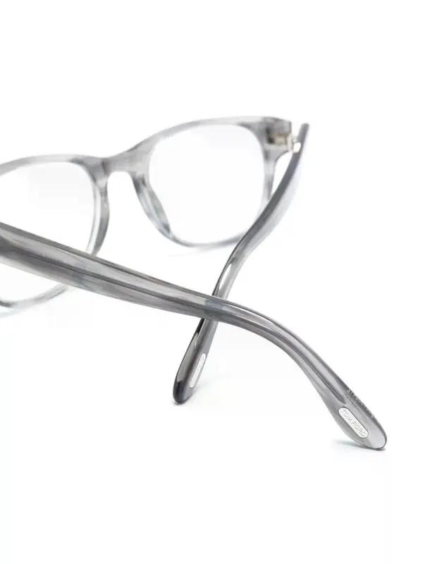 TOM FORD Logo-engraved Round-frame Glasses